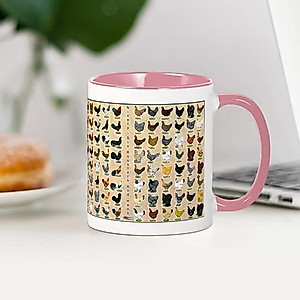 CafePress 96 Roosters And Hens Mug Ceramic Coffee Mug, Tea Cup 11 oz