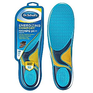 Dr. Scholl’s Comfort and Energy Massaging Gel Insoles, Men’s Size 8-14, 1 Pair