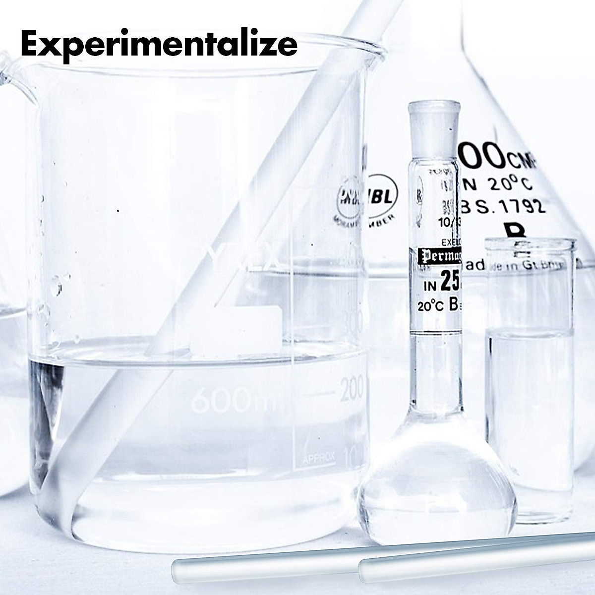 Young4us Glass Stirring Rod - 12" 10" 8" 6" 4" Long, 5 MM Diameter - 5 Pack