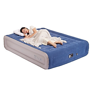 Jaroky Air Mattress, Air Mattress Queen with Built in Pump, Inflatable Blow Up Mattress in 3 Mins Inflation/Deflation, 660lb Max, 80 × 60 × 18 inch Queen Size Air Bed Suit for Home, Camping, Travel.