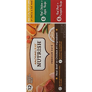 Rachael Ray Nutrish Premium Pate Wet Dog Food, Chicken and Beef Variety Pack, 13 Ounce Cans (Pack of 12)