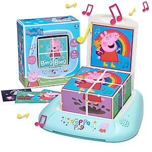WOW! STUFF Peppa Pig Musical Clever Building Blocks | Pre-School Learning Toy That Plays 6 Nursery Rhyme Songs | for Toddlers Both Girls and Boys 2, 3, 4 and 5 Years Old, Blue