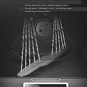 YDTZ Complete Portable Countertop Dishwasher with 5-Liter Built-in Water Tank, 5 Programs, Baby Care, Glass & Fruit Wash No Installation of Small Kitchen Dishwashing Machine (White)