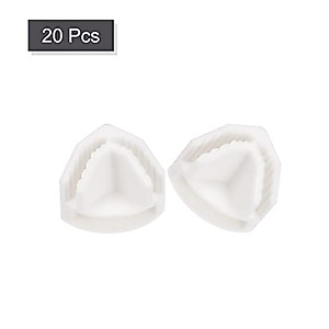 uxcell Plastic Wire Cube Connectors, 23x23mm Angle Grid Buckle Clip for Storage Shelving Cabinet Organizer, White, 20Pcs