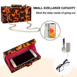 KALINNU Acrylic Clutch Purse Women Evening Bag Colorful Geometric Design Handbags for Prom Wedding Party