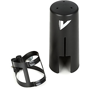 Vandoren LC54BP M/O Ligature and Plastic Cap for Bass Clarinet; Black Finish