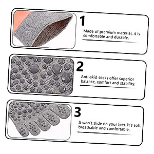 SOIMISS 1 Pair Yoga Socks Five Finger Socks Womens Stockings Toe Socks for Women Toe Separator Socks Alignment Socks Athletic Hospital Stockings Anti-Slip Yoga Socks Middle Tube Socks Heel