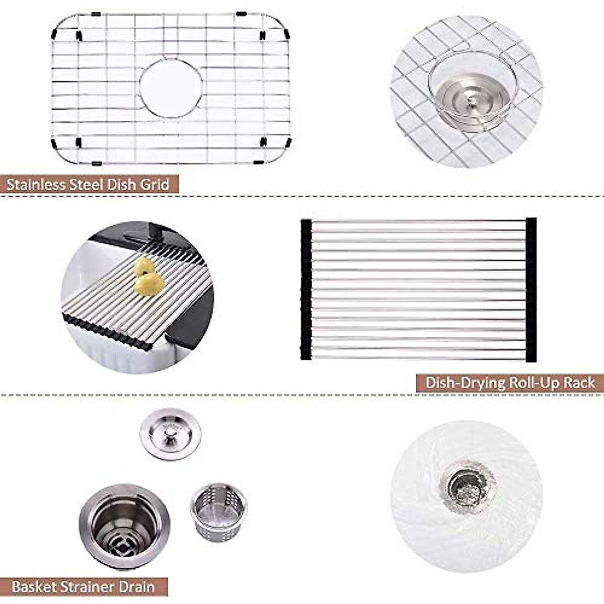 33 Inch Double Bowl Farmhouse Sink White -Bokaiya 33x18 Inch Fireclay Apron Front Double Bowl Kitchen Sink Porcelain Ceramic Reversible 50/50 Double Bowl Farm Sink