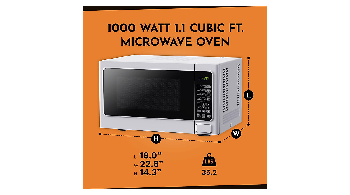 Black+Decker 1000 Watt Compact Microwave Oven