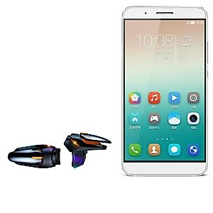 BoxWave Gaming Gear Compatible With Honor 7i - Touchscreen QuickTrigger Auto, Trigger Buttons Autofire Gaming Mobile FPS - Jet Black