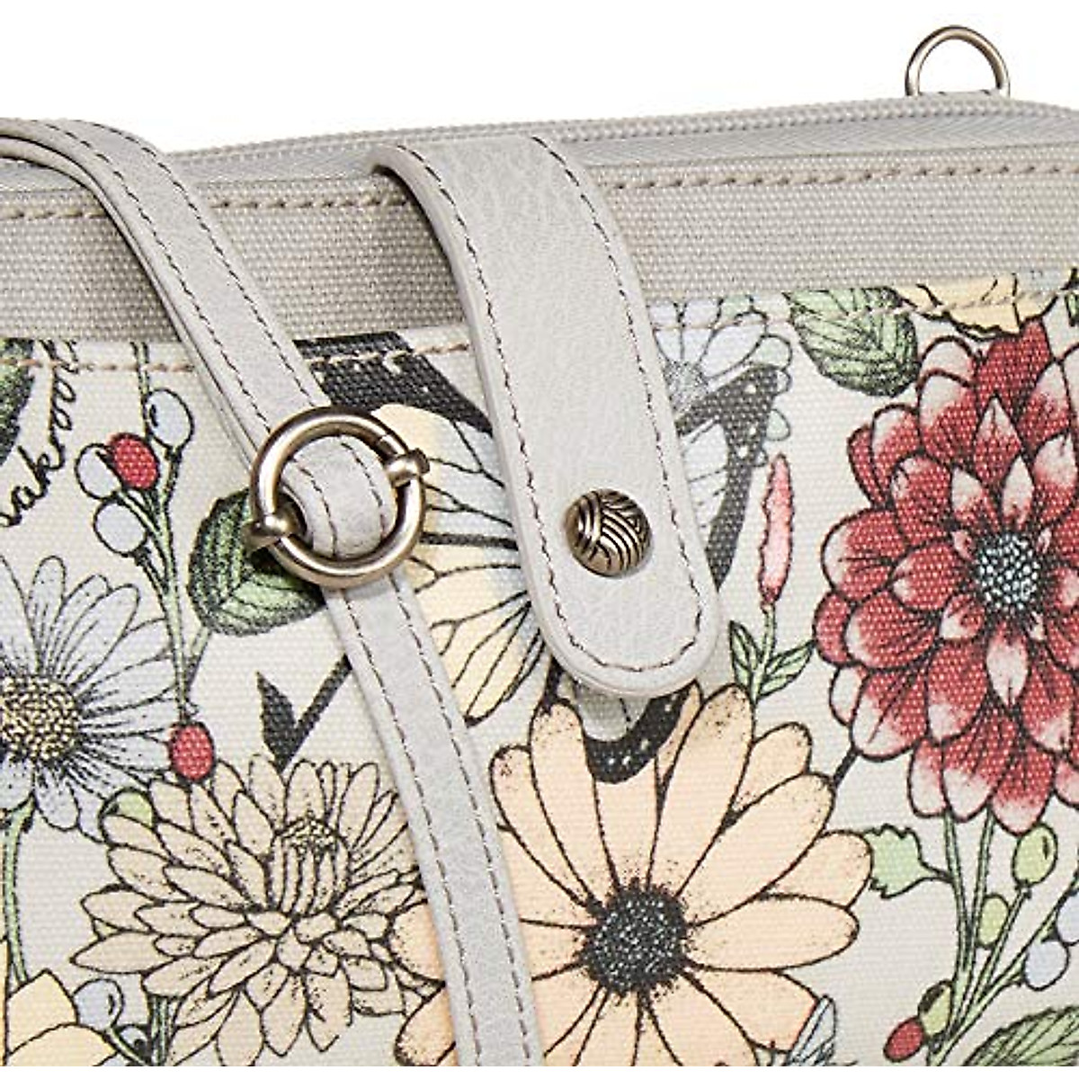 Sakroots Women's, Blush in Bloom, 7.3in L x 1.5in W x 4.3in H Wristlet Drop: 5.5 in, Crossbody Drop: up to 23 inches