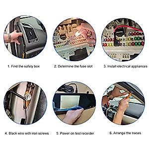 Weojeviy Dash Cam Power Cord Dash Cam Kit, USB Cable 3.2M, for Dash Camera Dash Cam Power Adapter for Dash Cam, Mirror Cam, GPS Navigator And Radar Detector Etc(MINI)