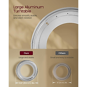 VASAGLE 4-Tier Rotating Bookshelf, Bookcase with Bookends for Small Spaces, Corner Shelf, Steel Frame, Ebony Black and Ink Black ULLS127B56