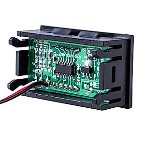 Eaglerich Mini Car LED Display Digital Voltmeter DC 4-30V 0.36" 5 Digit Voltage Panel Meter Red 3 Wires