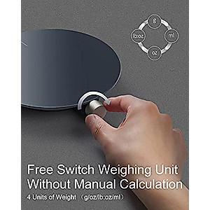 HOTO Smart Food Scale, Kitchen Scale, Food Scales Digital Weight Grams and Oz, Coffee Scale, Kitchen Scale with 0.1g High Precise Sensor, Measures in 4 Units (g/ml/oz/lb: oz)