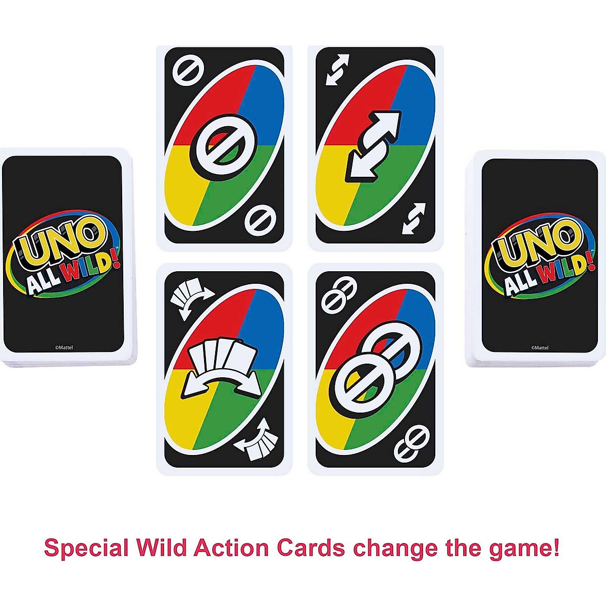 Mattel Games UNO All Wild Card Game for Family Night, Travel Game in Collectible Tin Where All Cards Are Wild, 2-10 Players (Amazon Exclusive)
