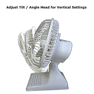 Optimus F-0610 6 Inch Personal Table Fan , White
