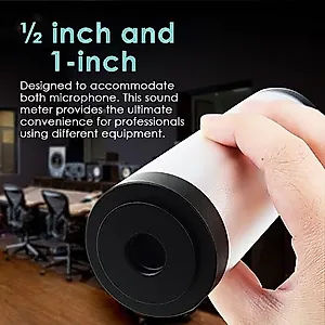 Sound Level Calibrator,Decibel Meter Calibration with Noise Measurement Reader,Output Sound Level 94dB & 114dB output levels for 1 inch and 1/2 inch Microphones