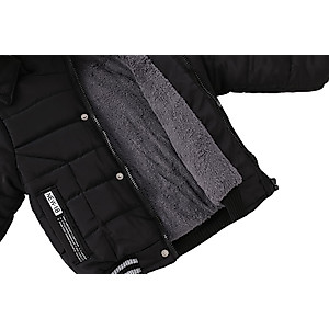 AMIYAN Toddler Boys Down Jacket Fur Collar Hood Thick Warm Winter Snowsuit Coat Parka 3-4T