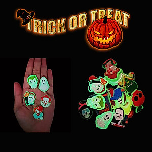 18Pcs Halloween Straw Toppers Glowing Cartoon Charms Cute Ghosts Skull Straw Tips for Halloween Party PVC Straw Decoration(SUITABLE FOR3-6MM/0.11-0.23IN STRAW)…