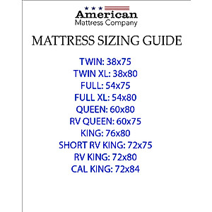 10" American Made Mattress- Cool Gel - 100% Made in USA - 20 Year Warranty - CertiPur Foam - (Queen)