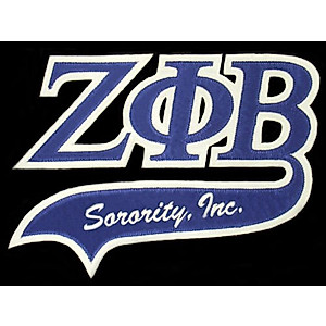Zeta Phi Beta Sorority Letters Swoosh Logo 5.5 inches Emblem Patch