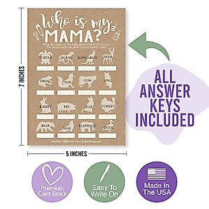 50 Rustic Who Knows Mommy Best, Baby Prediction and Advice Cards etc, 25 Guess How Many Cards - 6 Double Sided Cards Baby Shower Games Funny, How Many Kisses Game Baby Shower Decorations