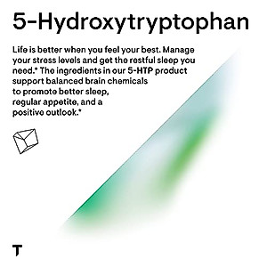 Thorne 5-Hydroxytryptophan (5-HTP) - Serotonin Support for Sleep and Stress Management - 90 Capsules