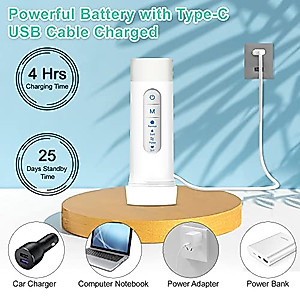 Cordless Water Flosser for Teeth, Portable Water Flosser, 4 Modes Dental Oral Irrigator, Rechargeable & IPX7 Waterproof Water Teeth Cleaner Picks with Travel Case, 5 Jet Tips