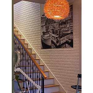 10PCS 3D Brick Wall Stickers, PE Foam Self-Adhesive Wallpaper Removable and Waterproof Art Wall Tiles for Bedroom Living Room Background TV Decor