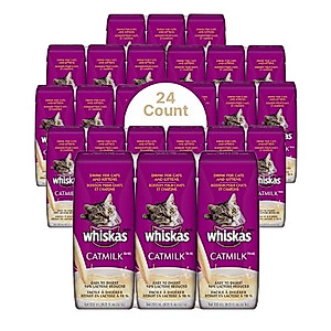 WHISKAS CATMILK PLUS Drink for Cats and Kittens 6.75 Fl Ounces, 24 Count