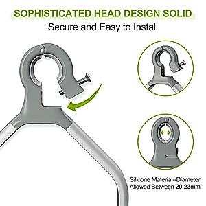 Thideewiz 3 Tier Hanging Shower Caddy over Shower Head, Silver Rustproof Shower Organizer with Hooks, Anodized Aluminum Rod and Stainless Steel Shelf