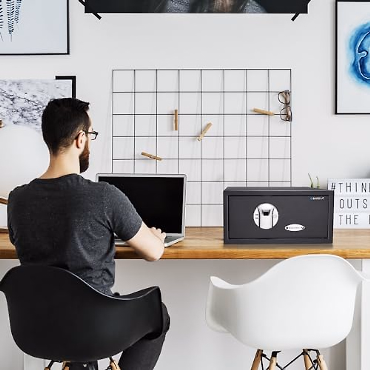 Barska AX11224 Biometric Fingerprint Security Home Safe Box 0.79 Cubic Ft, Black