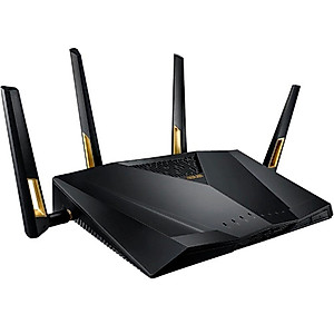 ASUS AX6000 WiFi 6 Gaming Router (RT-AX88U) - Dual Band Gigabit Wireless Router, 8 GB Ports, Gaming & Streaming, AiMesh Compatible, Included Lifetime Internet Security, Adaptive QoS, MU-MIMO