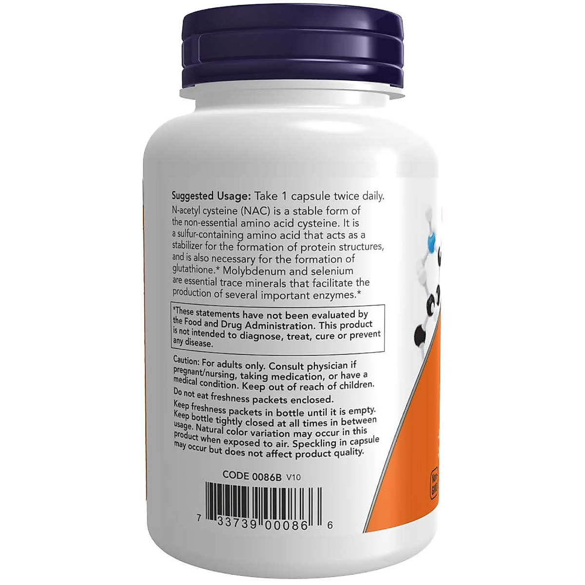 Now Foods Nac-Acetyl Cysteine 600mg, 250 Vcaps (500 (250X2))