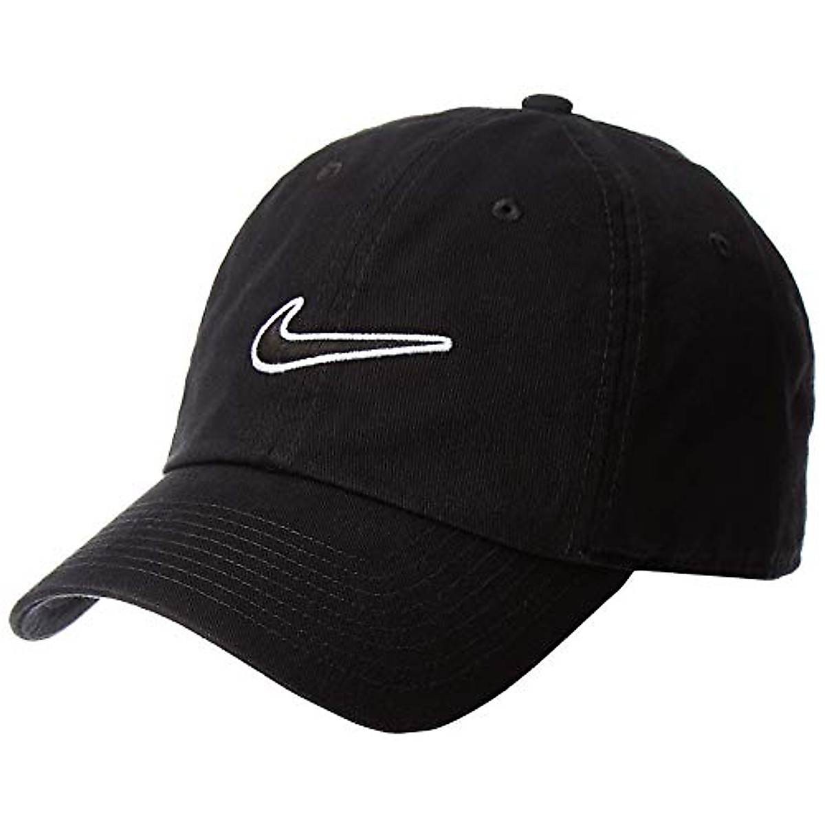 Nike Men's OneSize Heritage 86 Essential Swoosh, Black/Black, One Size