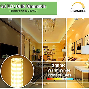 G8 LED Bulb Dimmable 7W Equivalent to G8 Halogen Bulb 75W-80W, GY8.6 /G8 Bi-Pin Base Light Bulb AC 120V G8 Bulb for Under Cabinet Light, Under Counter Kitchen Lighting Warm White 3000K 5 Pack