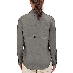 Little Donkey Andy Women's UV Protection Shirt, Breathable Long Sleeve Hiking Shirt, Air-Holes Tech Carbon Heather XS