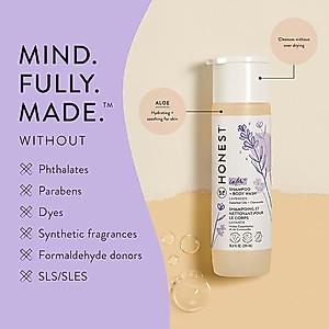 The Honest Company 2-in-1 Cleansing Shampoo + Body Wash Refill Pouch | Gentle for Baby | Naturally Derived, Tear-free, Hypoallergenic | Lavender Calm, 32 fl oz