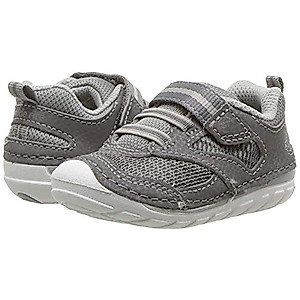 Stride Rite Girl's Adrian Baby Boy's Athletic Mesh Sneaker, Grey, 3 Infant