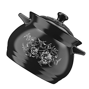 DOITOOL 2L Ceramic Stew Pot Ceramic Hot Pot Soup Stew Pot Cooking Clay Pot Stew Pan Earthen Pot Chinese Japanese Stew Pot Kitchen Cookware with Lid Assorted Color