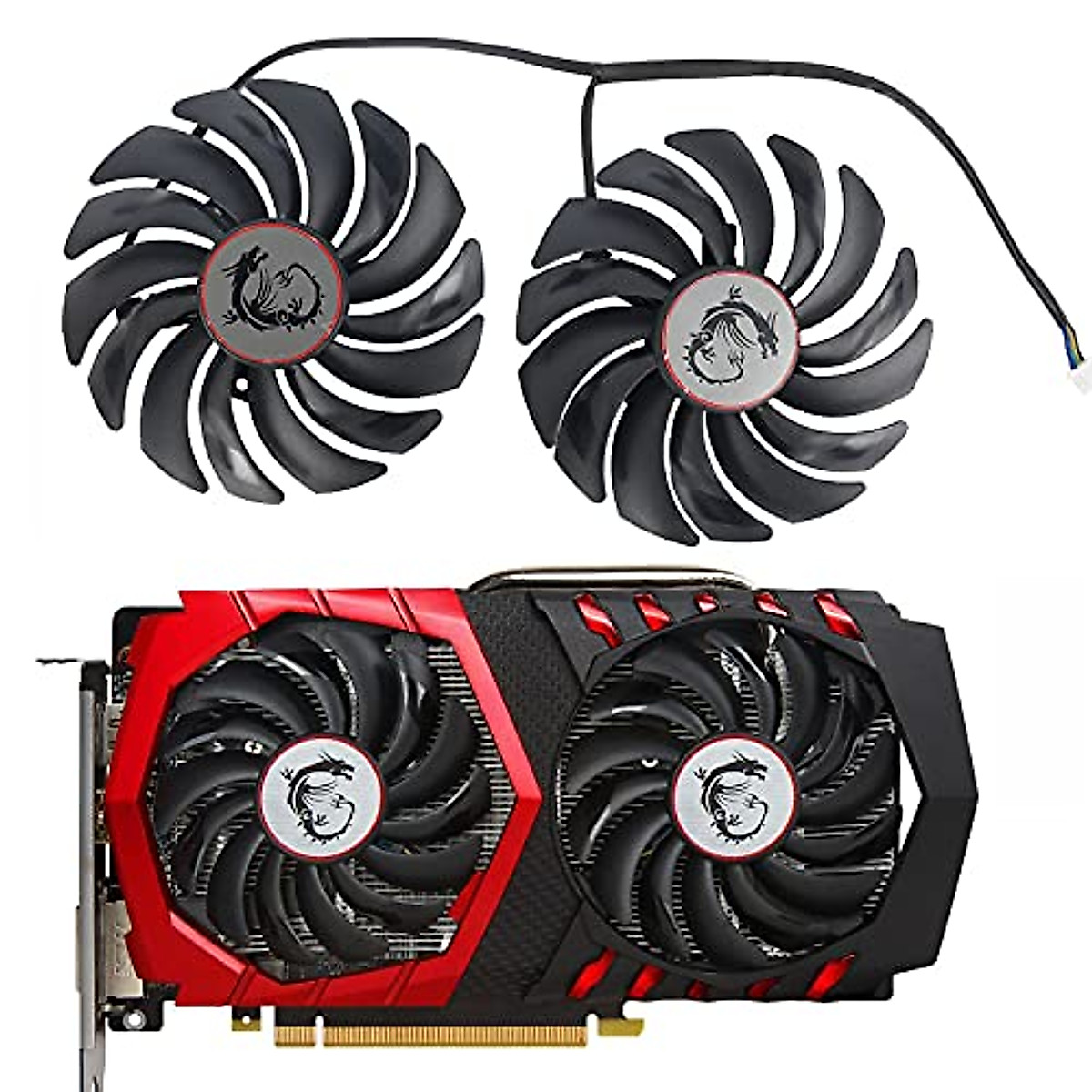 95MM Video Card Fans Replacement for MSI GTX 1070,1080 Ti Gaming X, RX 570 580 5600 5700 XT Gaming X Graphic Card Cooling Fan