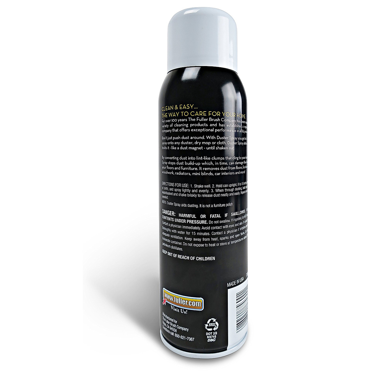Fuller Brush Duster Spray – 15.5 oz Multi Surface Dust Removing Sprayer - Safe Household Cleaning For Floors, Furniture, Blinds & Car Interiors