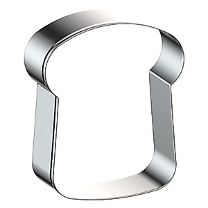 Slice of Bread Cookie Cutter Set - 5", 4", 3", 2" - 4 Piece Toast Food Cookie Cutters Shapes - Stainless Steel