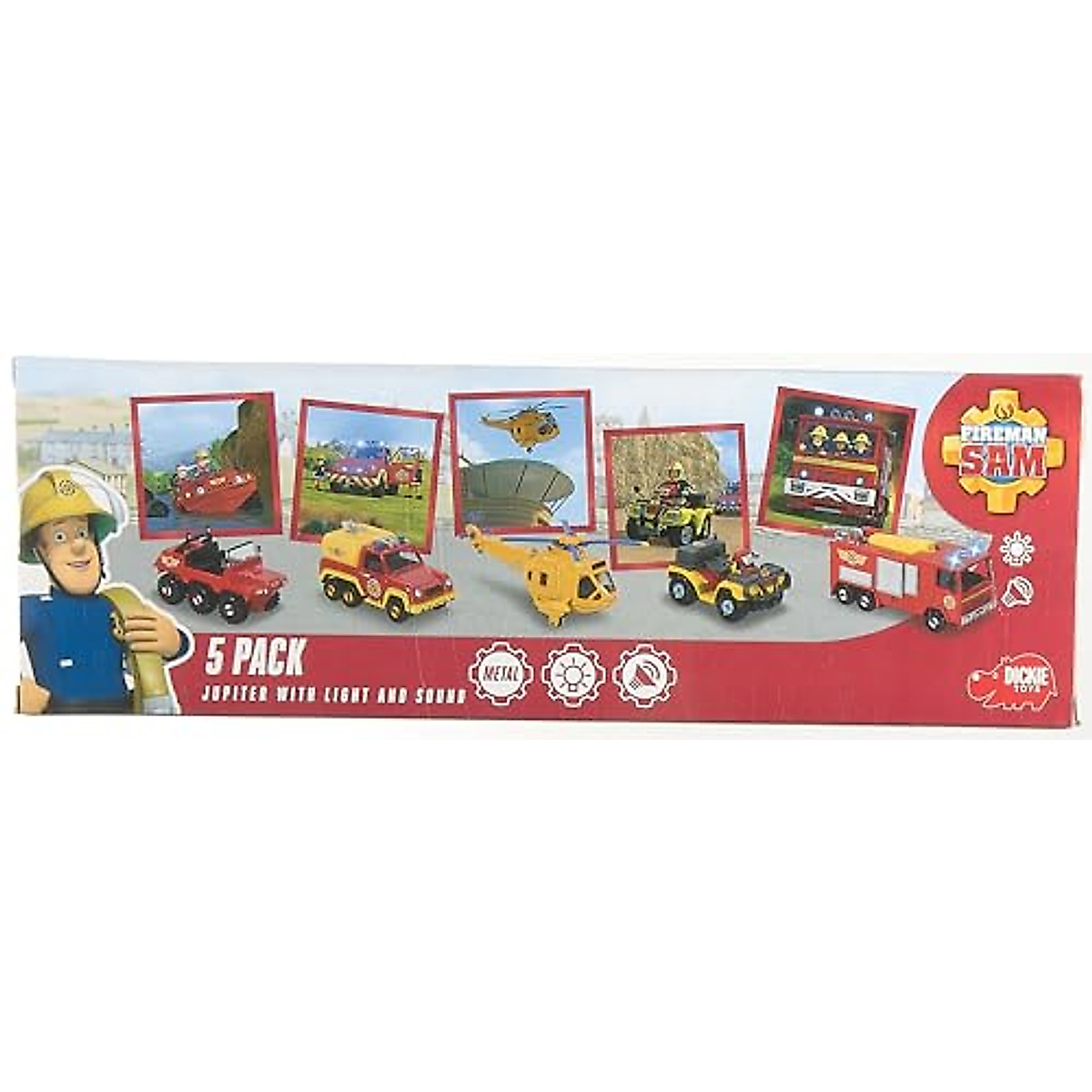 Majorette 7/203094002038 SLP GIFTPACK 5pcs Miniature Cars Set, Red/Yellow