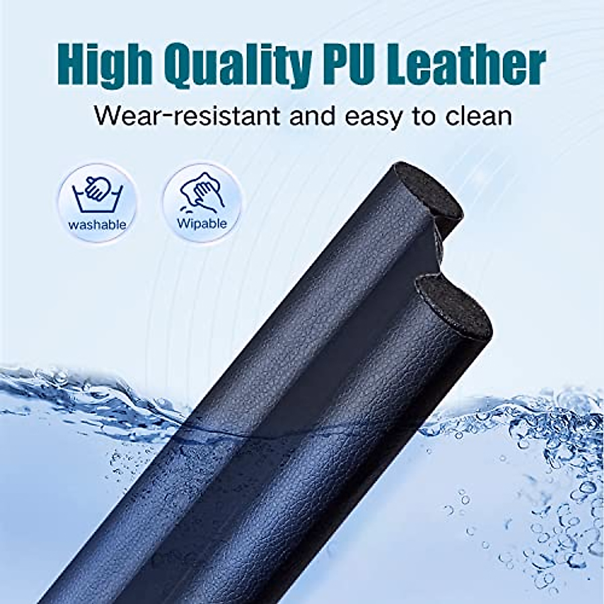 Door Draft Stopper, Door Draft Blocker, Under Door Draft Insulator, Door Sweep Weather Stripping, Soundproof Noise Stopper None Adhesive Door Bottom Weather Stips, Black