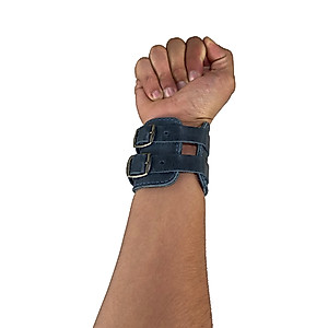 Hide & Drink, Stylish Wrist Wallet Cuff, Wristband with Secret Pouch, Cash Holder, Money Organizer, Full Grain Leather, Handmade,Slate Blue