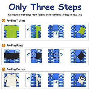 T Shirt Folding Board T Shirt Clothes Folder Laundry Organizer Fold Clothes,Blue