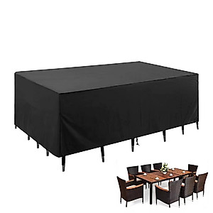 Pahajim outdoor furniture waterproof Weatherproof outdoor furniture 420D square patio table and chair covers for Outdoor Cover square bar table cover workbench cover (98 * 98 * 28)