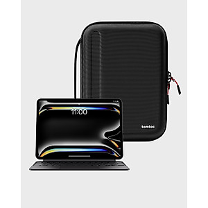 tomtoc Portfolio Case for 11 Inch iPad Pro M4 & iPad Air M2 2024, iPad Pro M2&M1, 10.9-in iPad Air 5, 10.9-in iPad 10, Carrying Storage Sleeve Bag with Accessories Compartment